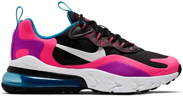 Nike Air Max 270 React Sneakers - Black/white/hyper Pink