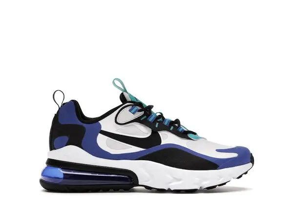 Nike Air Max 270 React Sneakers - White/hyper Blue/oracle Aqua