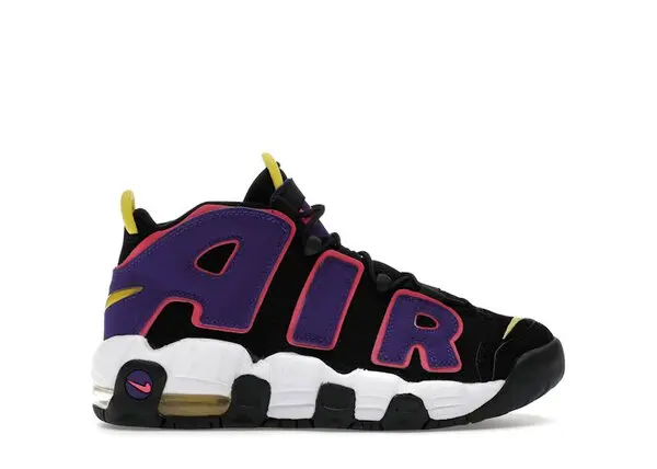 Nike Air More Uptempo Sneakers - Black/court Purple/hyper Pink