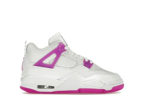 JORDAN 4 Retro High-top Sneakers - White/hyper Violet