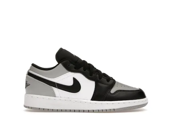JORDAN 1 Low Shadow Toe Sneakers - Light Smoke Grey/black/white