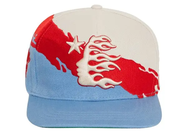 HELLSTAR Paintbrush Snapback Hat - Red/blue