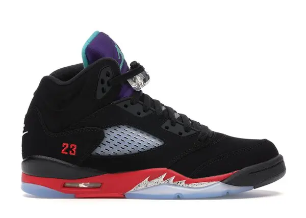 JORDAN 5 Retro Top 3 Gs - Black/fire Red/grape Ice