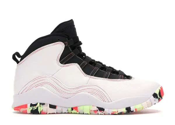 JORDAN 10 Retro Ember Glow Sneakers - White/barely Volt/black