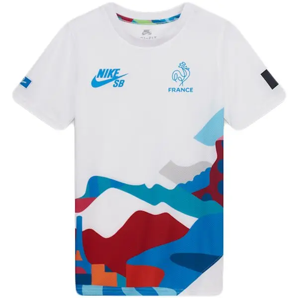 Nike X Parra France Federation Kit Crew Jersey - White/neptune Blue