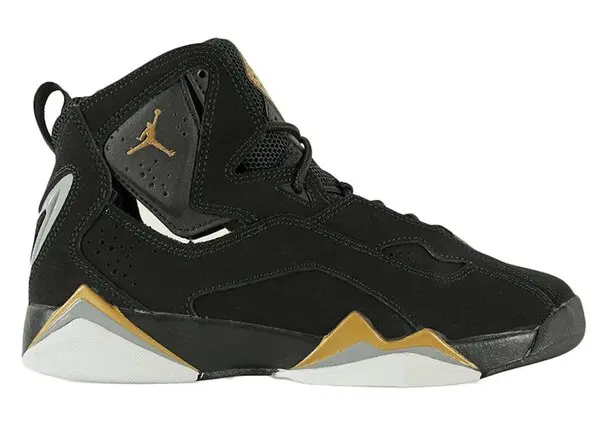 JORDAN True Flight High-top Sneakers - Black/metallic Gold/wolf Grey
