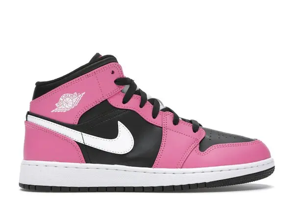 JORDAN 1 Mid Sneakers - Black/white/pinksicle