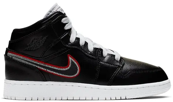 JORDAN 1 Mid Sneakers - Black/white