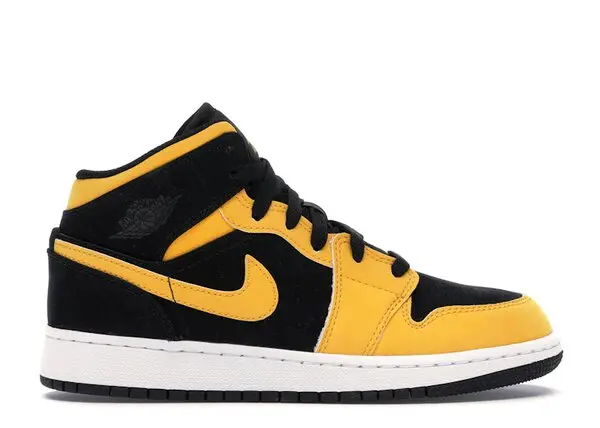 JORDAN 1 Mid Reverse - Black/university Gold/white