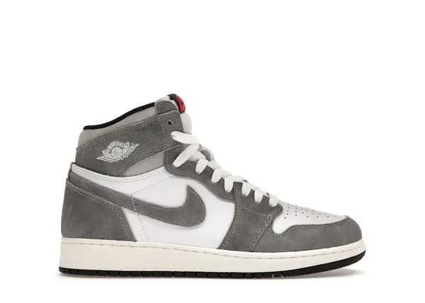 JORDAN 1 Retro High Og Washed - Black/fire Red/light Smoke Grey