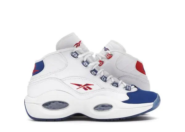 REEBOK Question Mid Double Cross - White/collegiate Royal/primal Red