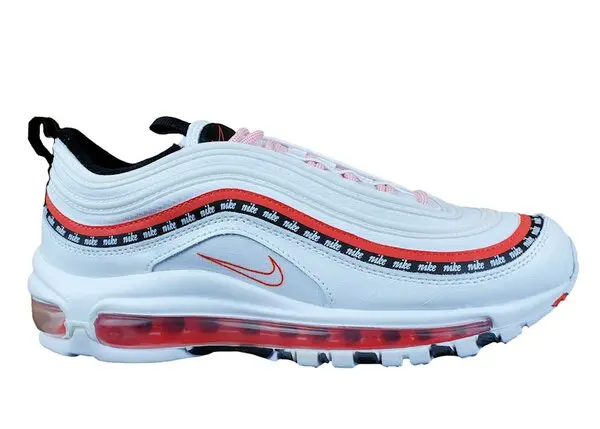 Nike Air Max 97 Script Swoosh Pack Sneakers - White/habanero Red