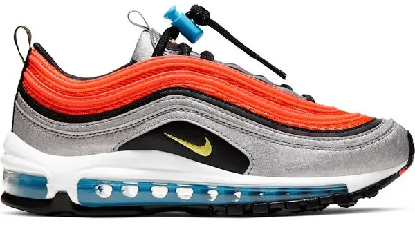 Nike Air Max 97 Sneakers - Metallic Silver/blackone-colorhyper Crimsonone-colorspeed Yellow