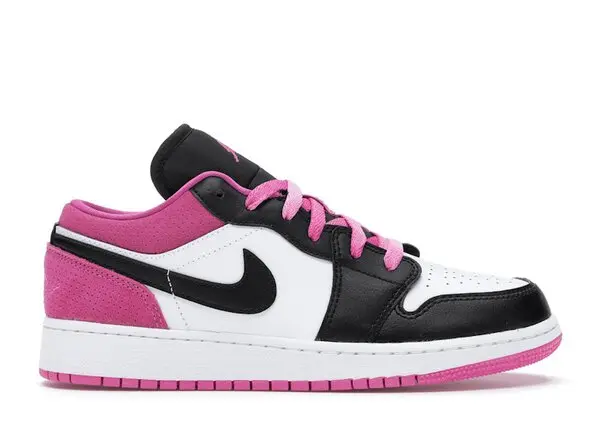 JORDAN 1 Low Sneakers - Black/active Fuchsia/white