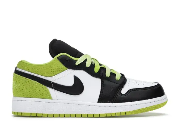 JORDAN 1 Low Sneakers - Black/cyber/white