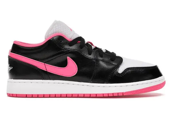 JORDAN 1 Low Sneakers - Black/white/hyper Pink