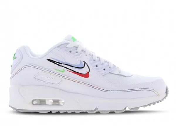 Nike Air Max 90 Swoosh - White/light Green Spark/aluminum