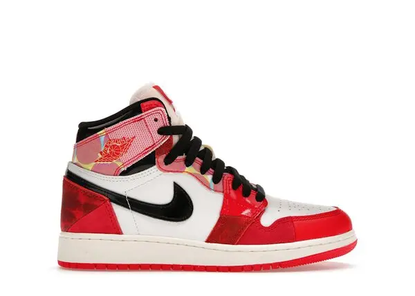 JORDAN 1 High Og Spider-verse Sneakers - University Red/black/white
