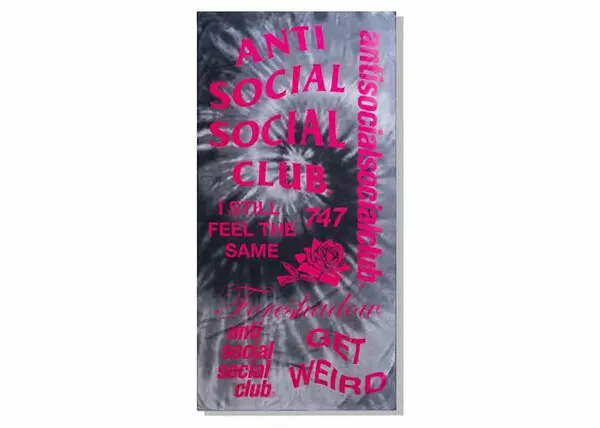 ANTI SOCIAL SOCIAL CLUB Identity Crisis Towel - Black Tie Dye