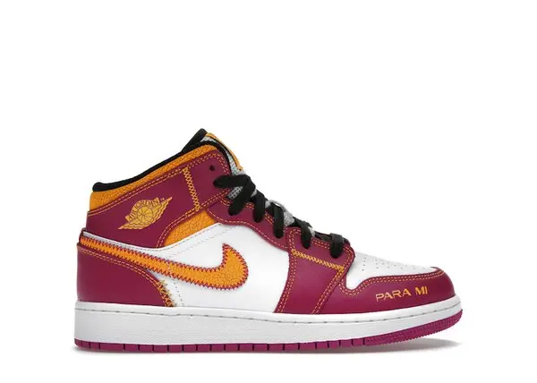 JORDAN 1 Mid Familia Gs - White/fuchsia/orange