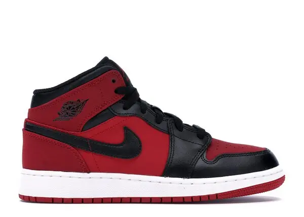 JORDAN 1 Mid Sneakers - Gym Red/black/white