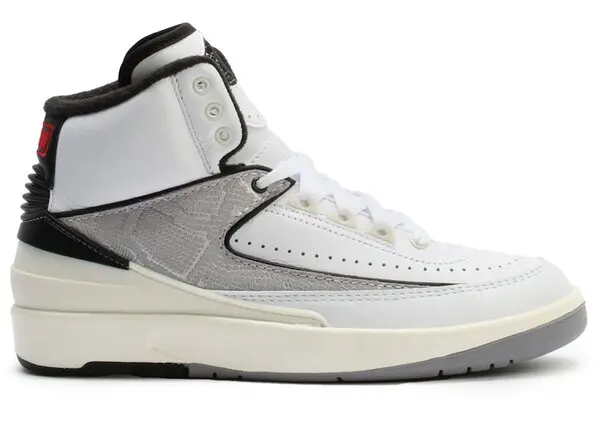 JORDAN 2 Retro Sneakers - White/fire Red/black
