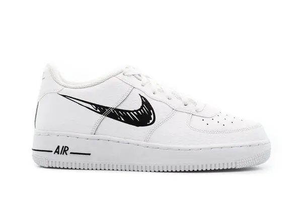 Nike Air Force 1 Low Sketch Sneakers - White/black