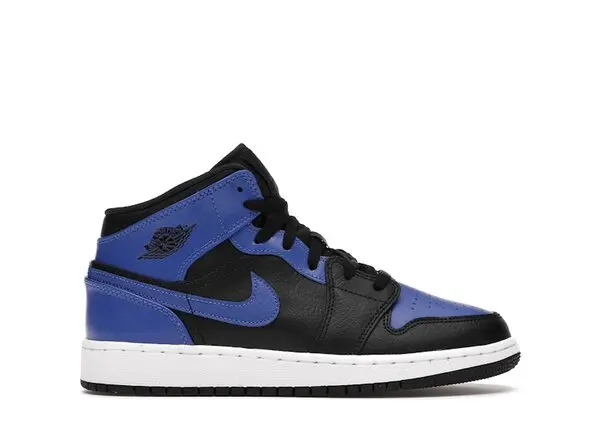 JORDAN 1 Mid - Black/hyper Royal/white