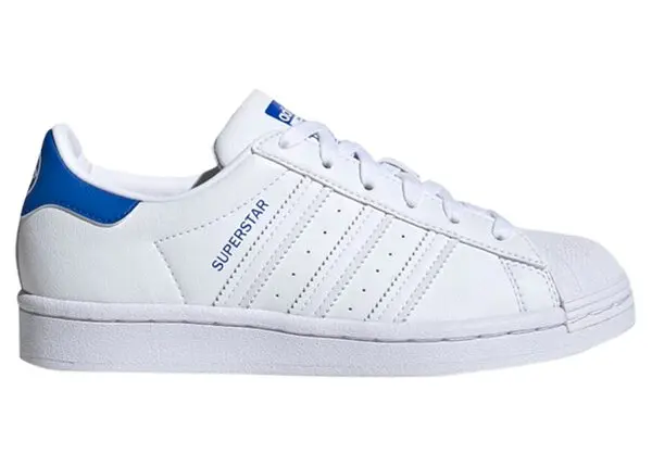 Adidas Superstar Lace-up Sneakers - Cloud White/blue