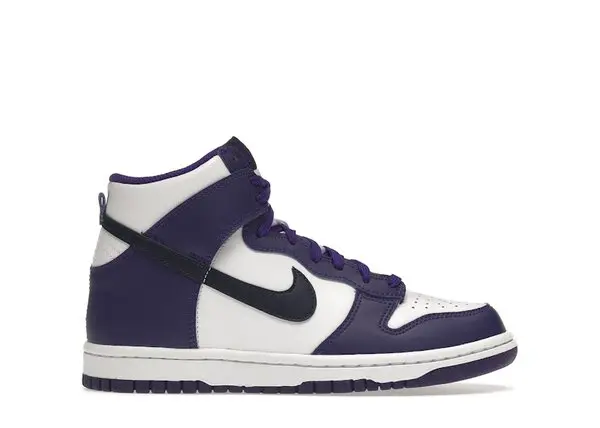 Nike Dunk High Sneakers - White/electro Purple/midnight Navy Blue