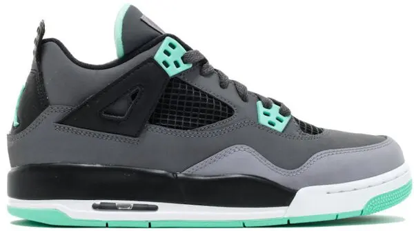 JORDAN 4 Retro Sneakers - Dark Grey/grn Glwone-colorcmnt Greyone-colorblack