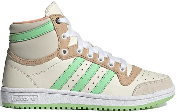 Adidas Top Ten Hi The Mandalorian The Child Sneakers - Cream White/pale Nude/clear Mint