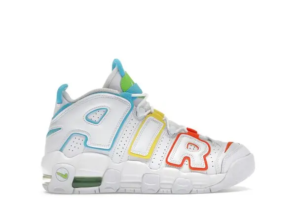 Nike Air More Uptempo Sneakers - White/opti Yellow/safety Orange