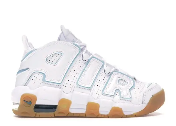 Nike Air More Uptempo Aqua Gum Sneakers - White/noise Aqua/gum Light Brown
