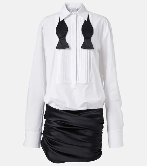 Attico Poplin And Satin Minidress