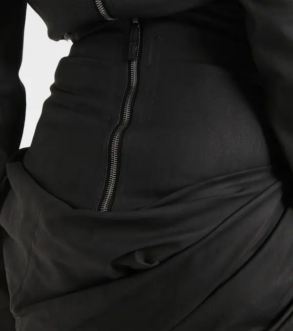 Rick Owens Draped Cotton-blend Miniskirt