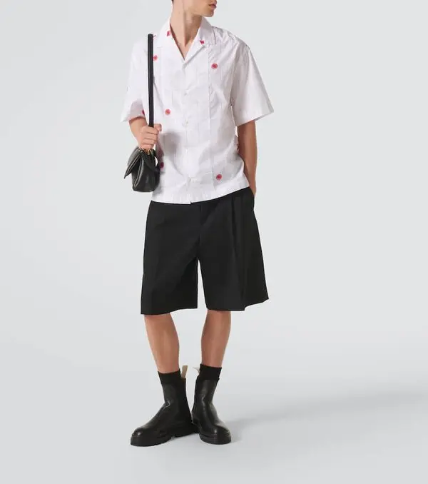 Jacquemus Checked Cotton Jacquard Bowling Shirt