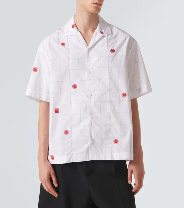 Jacquemus Checked Cotton Jacquard Bowling Shirt