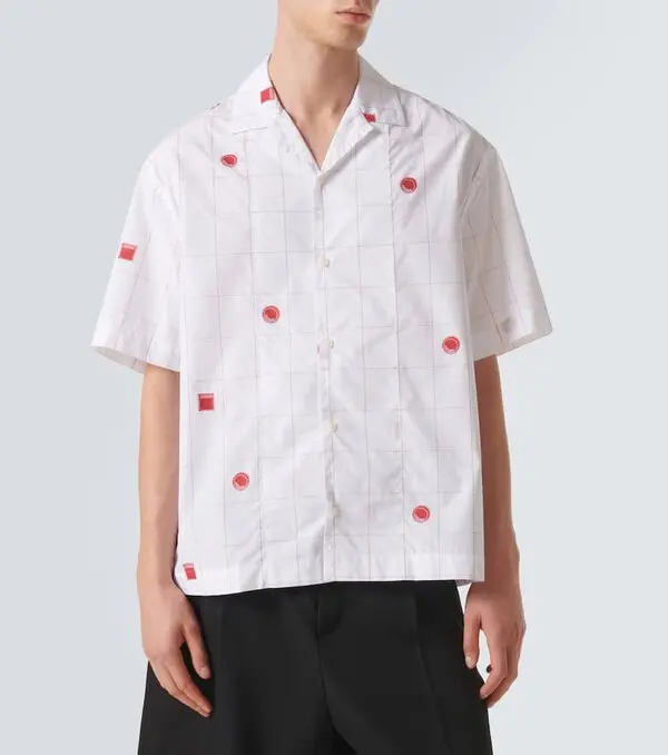 Jacquemus Checked Cotton Jacquard Bowling Shirt