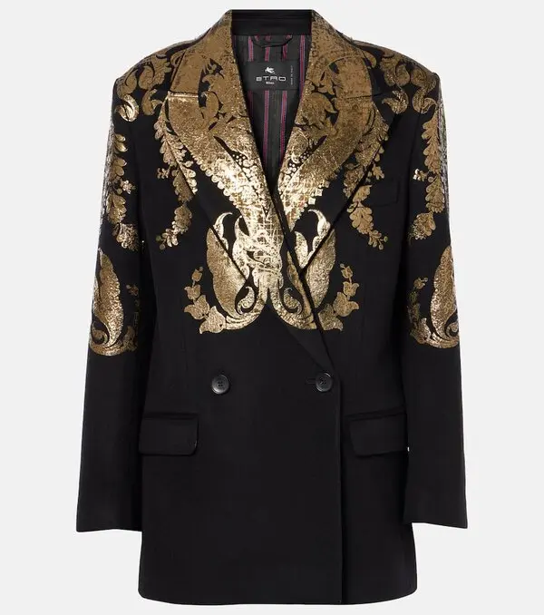 Etro Paisley Wool And Cashmere Blazer