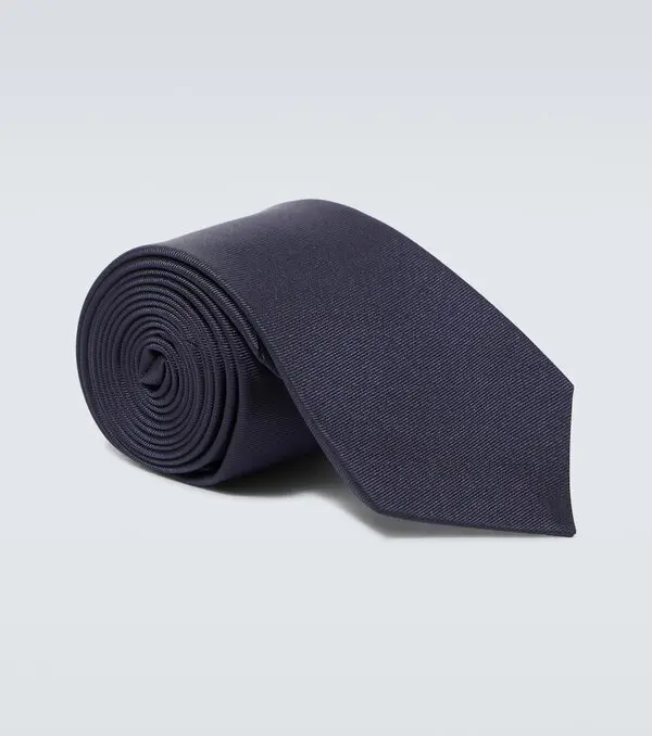 Gucci Horsebit Silk Jacquard Neck Tie - Blue