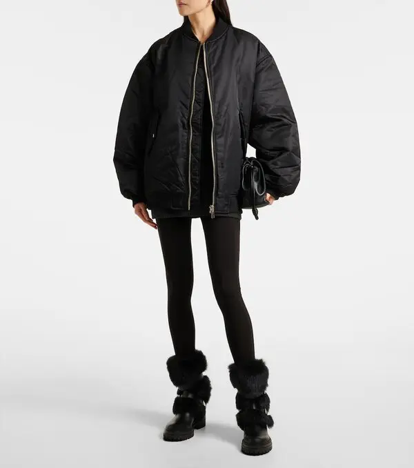 GIANVITO ROSSI Maverick Leather And Shearling Biker Boots - Black