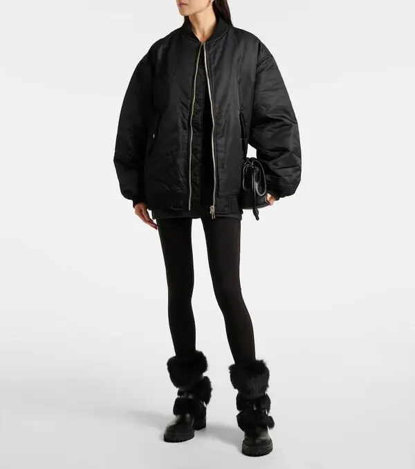 GIANVITO ROSSI Maverick Leather And Shearling Biker Boots - Black