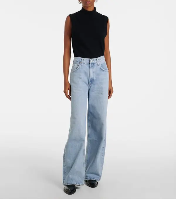 AGOLDE Low Curve Wide-leg Jeans - Blue