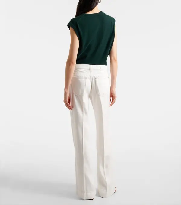 7 For All Mankind Mid-rise Wide-leg Jeans