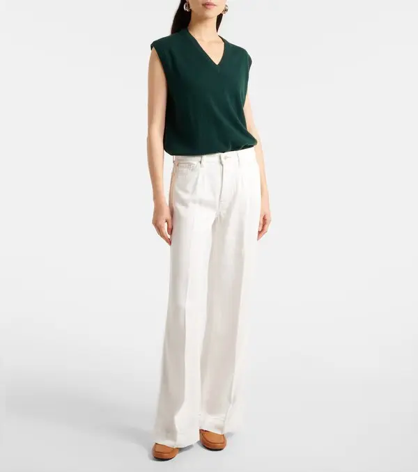7 For All Mankind Mid-rise Wide-leg Jeans
