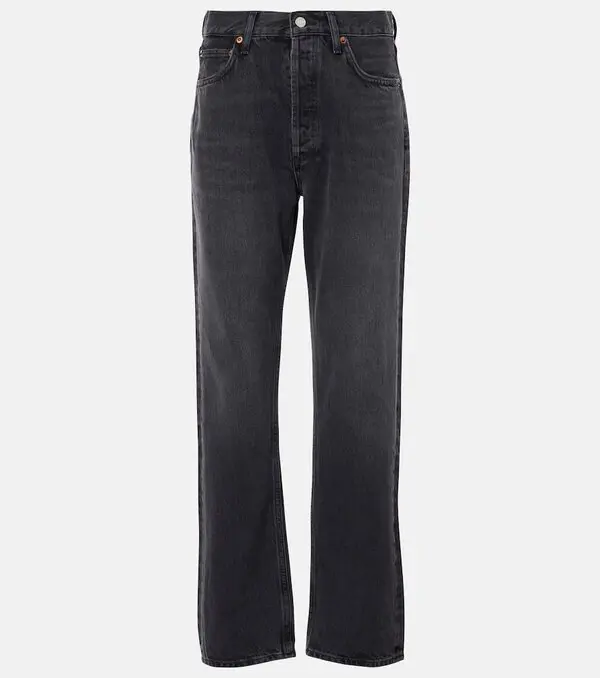 AGOLDE 90s Pinch Waist High-rise Straight Jeans - Black