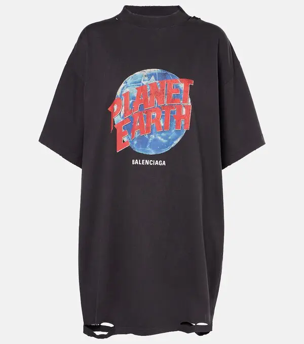 Balenciaga Planet Earth T-shirt - Black