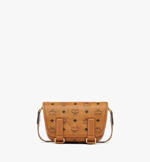 Mcm Aren Messenger Bag - Cognac
