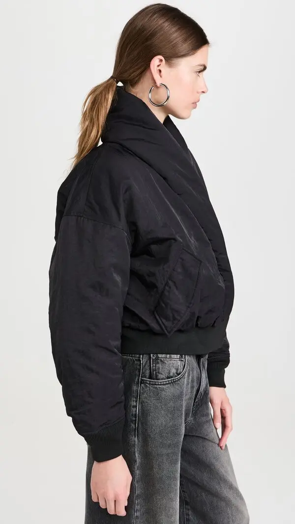 Alpha Industries Shawl Collar Flight Jacket - Black